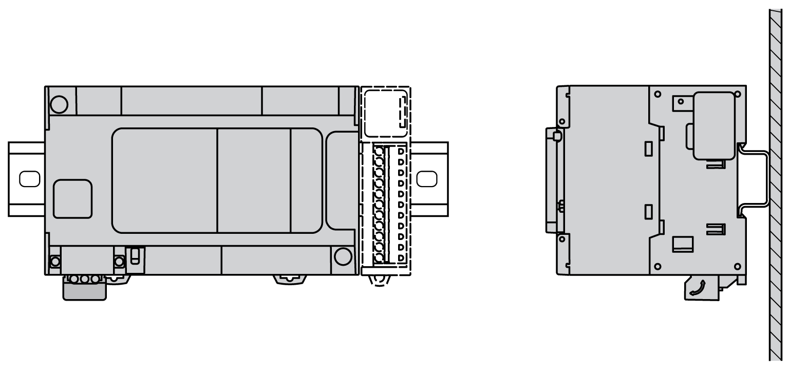 M241 Logic Controller Mounting Positions and Clearances